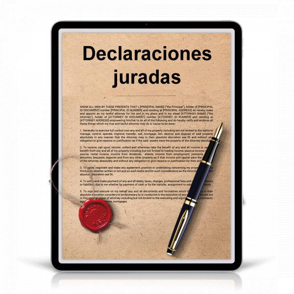 Declaraciones juradas - Escribanía Cortés